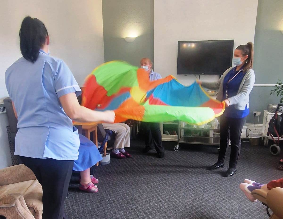 Parachute Exercise | Birchfield Care Home